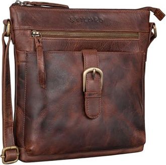 STILORD Theodora Sac Épaule Cuir Véritable Sac à main en cuir rétro Femme Sac à bandoulière petit Sac à bandoulière loisirs Shopping Soirée, Couleur:porto - c