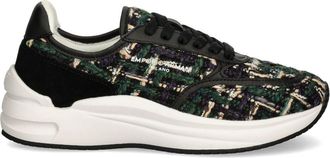 Emporio Armani Bouclé-Sneakers - Schwarz