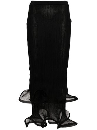 SIMKHAI jupe Kelso à volants - Noir