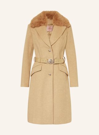 Guess Mantel New Patrice Mit Abnehmbarem Kunstfell beige