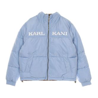 Karl Kani Wendbare Retro Pufferjacke Hellblau/Braun - - Jackets - Damen - Blau - M