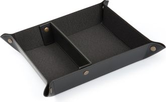 LondoDesign Leder Taschenleerer - Vide Poche - Ledertablett Organizer, Praktische Aufbewahrungsbox - für Geldbörsen, Uhren, Schlüssel, Münzen, Handys und Büroauss