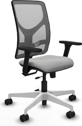 Piqueras y Crespo B&uuml;rostuhl mit 3D-Armen, h&ouml;henverstellbare Lendenwirbelst&uuml;tze, ausgestattet mit Syncro/Traslack und Schneideschaum, mit Rollen von 65 mm, Nylon, Grau/H