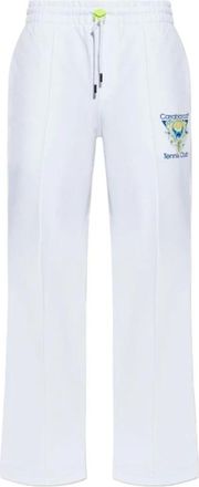 Casablanca Homme, Pantalons, Blanc, Taille: XL Pantalon de surv&ecirc;tement &agrave; imprim&eacute; logo