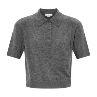 Victoria Beckham Polo Top - - Knitwear - Damen - Grau - M