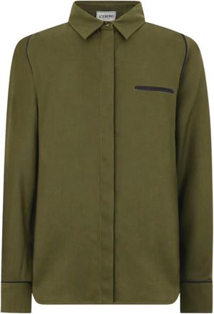 Iceberg Hemd mit Paspelierung - - Blouses & Shirts - Damen - Gr&uuml;n - 2XS