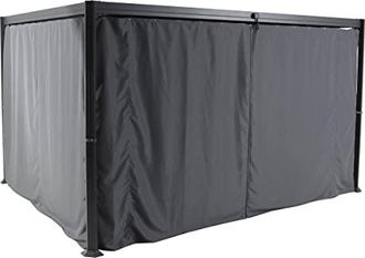 Hesperide Rideaux pour pergola Belize Ardoise (4 Rideaux)