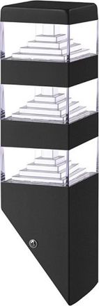 Lumihome Applique Pyramide Inox 48 led smd 12W Lumihome blanc-neutre-4000k - noir