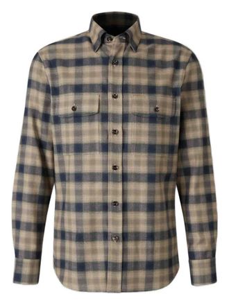 Brioni flannel shirt - Nude