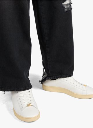 Valentino Baskets unies en cuir