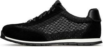 Loriblu Femme, Chaussures, Noir, Taille: 36 EU Baskets en daim avec cristaux