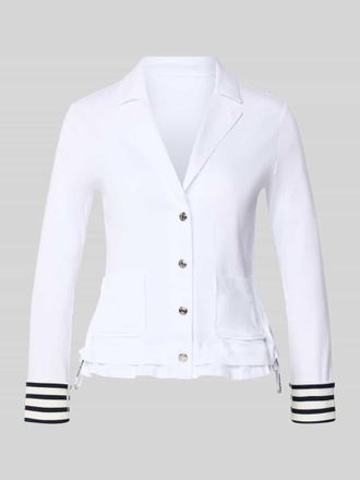 Marc Cain Blazer mit gerippten &Auml;rmelabschl&uuml;ssen und Reverskragen