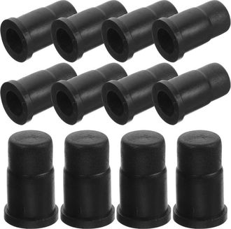 SOLUSTRE 50 St&uuml;ck ABS Rollenaufnahmen Kleine Rollenschafth&uuml;lsen f&uuml;r Holzm&ouml;bel Stabile Montagebuchsen Verschlei&szlig;feste H&uuml;lseneins&auml;tze f&uuml;r Stuhlrollen und M&ouml;belro