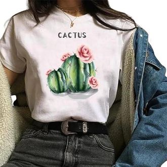 Keephen Western Cactus Impression 3D T-Shirt Femmes Cactus D&eacute;sert Botanique Graphique Tees Randonn&eacute;e Escalade Dr&ocirc;le Manches Courtes Tops