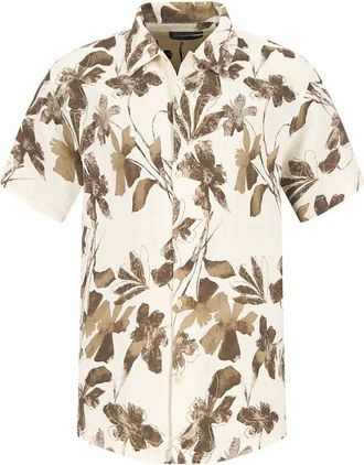 Marc O'Polo Herren Hemden beige gebl&uuml;mt