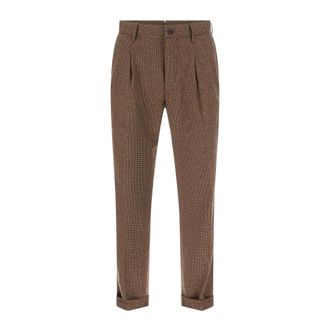 Incotex Hose aus Wollmischung mit Stickerei - - Trousers - Herren - Braun - W33