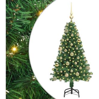 vidaXL K&uuml;nstlicher Weihnachtsbaum mit 150 LEDs mit St&auml;nder Gr&uuml;n 120 cm vidaXL