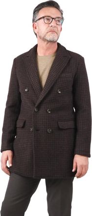 AT.P. CO Homme, Vestes, Brun, Taille: XL Manteau Pied-de-Poule Crois&eacute;