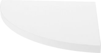 Cabilock INOOMP Eckiges Wandregal ohne Bohren Weiß Schwebendes Dreieckiges Wandregal für Wohnzimmer Schlafzimmer Küche Platzsparendes Robustes Eckregal zur Dek