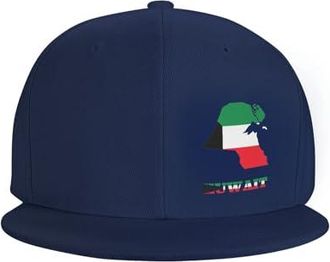 Generic Drapeau du Kowe&iuml;t Carte du Kowe&iuml;t Homme Femme Strapback Cap Respirant Chapeaux Pare-Soleil Anti-UV Casquette De Baseball pour Trucker Camping Adulte