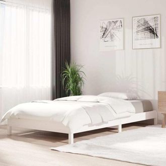 vidaXL Stapelbett Wei&szlig; 100x200 cm Massivholz Kiefer vidaXL
