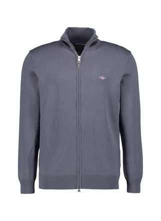 GANT Herren Cardigan grau unifarben