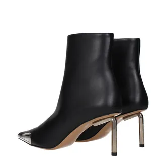 Off-white Metal-Toe Leather Ankle Boot - Black