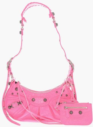 Balenciaga Crinkled Fluorescent Leather LE CAGOLE Shoulder Bag with Hea Gr&ouml;&szlig;e Uni