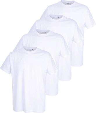 G&ouml;tzburg Herren 4er Pack Basic T-Shirt mit Rundhalsausschnitt (Weiss) 56