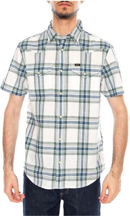 Lee Homme, Chemises, Multicolore, Taille: M SS Western Shirt Desert Sage Plaid
