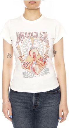 Wrangler Femme, Tops, Blanc, Taille: 38 FR T-Chemises