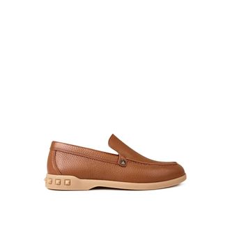 Valentino Slip On Loafers mit Rockstud-Detail - - Shoes - Herren - Braun - 42 EU