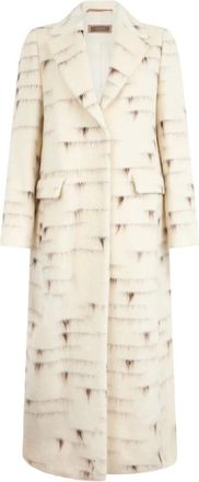 PESERICO Femme, Manteaux, Multicolore, Taille: 44 FR Long Printed Coat