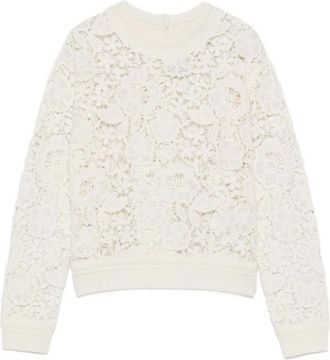 Ermanno Scervino Pull Col Rond - Beige Clair