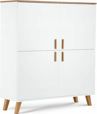 Konsimo Frisk Skandinavische Kommode, weiß - Konsimo