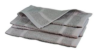 Gözze Seiftuch 4er-Set, Weich und Saugfähig, 100% Baumwolle, 30 x 30 cm - Silber