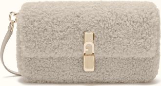 Furla Iride Umh&auml;ngetasche S Sabbia Weicher Teddy-stoff Damen