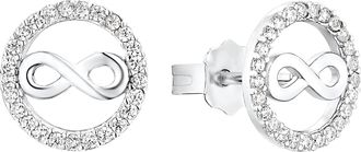 s.Oliver Ohrstecker 925 Sterling Silber Damen, Ohrschmuck, mit Zirkonia synth., Silber, Kommt in Schmuck Geschenk Box