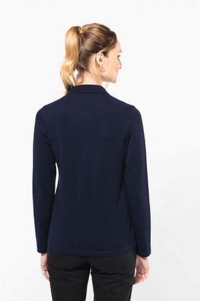 Kariban Langarm-Poloshirt Supima Damen-Polohemd mit langen &Auml;rmeln