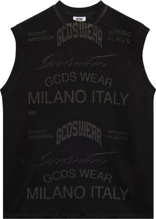 GCDS Gcds - SweaT-shirt sans manches History - Homme - Tops - Noir - Taille: M