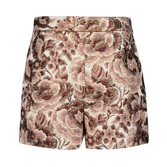 Valentino Garavani Blumige Rose Lurex Shorts - - Shorts - Damen - Mehrfarbig - S