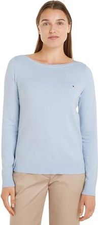 Tommy Hilfiger Femme Pull Pull en Maille, Bleu (Breezy Blue), XL