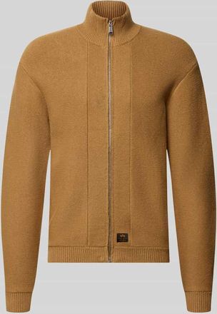 Alpha Industries Strickjacke aus Viskose-Mix mit Rei&szlig;verschluss