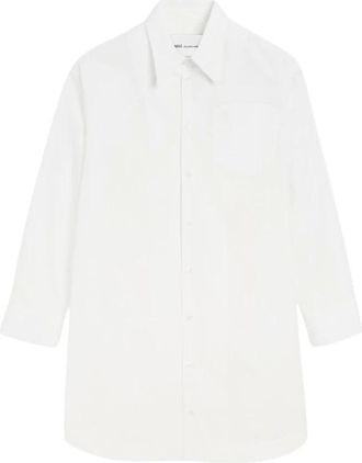 Ami Femme, Blouses et Chemises, Blanc, Taille: 38 FR Wide Shirt Dress