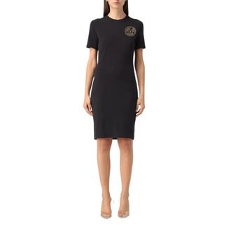 Versace Jeans Couture Elegantes T-Shirt-Kleid - - Dresses - Damen - Schwarzk - XS