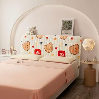 Generic Dicke Cartoon Bettkopfteil Bezug f&uuml;r Full Queen Cal King Steppdecke Kopfteil Bezug Staubschutzh&uuml;lle f&uuml;r Heimdekoration Tragen Zwillingspaar: 100 cm/39