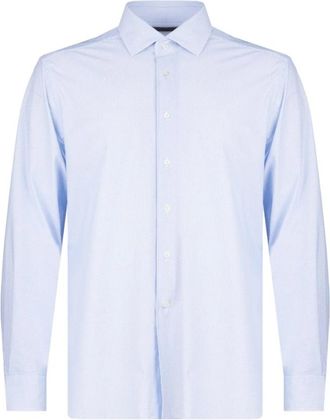 Corneliani Homme, Chemises, Bleu, Taille: M Chemise en tissu bi-&eacute;lastique