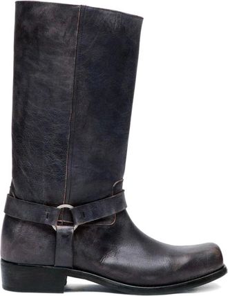 Golden Goose Bottes Biker hautes avec boucle - Femme - Chaussures - Noir - Taille: 41 EU