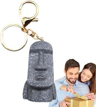 Generico Statues de P&acirc;ques | Accessoires &agrave; suspendre pour voiture, anneau d&eacute;coratif de r&eacute;troviseur | Boucles doreilles porte-cl&eacute;s en pierre, d&eacute;coration de cham