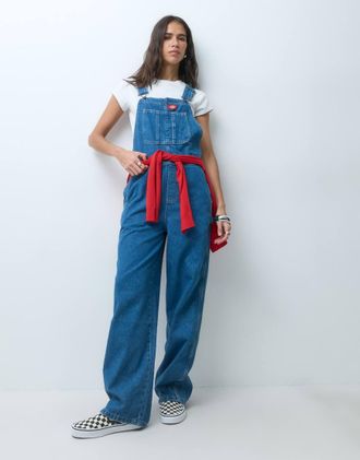 Dickies klassische Jeans-Latzhose in Blau